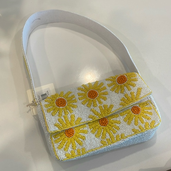 Sol And Mer | Bags | Viral Tj Maxx Yellow Floral Beaded Bag | Poshmark